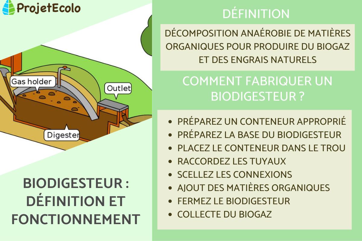 BIODIGESTEUR ANAÉROBIE : DÉFINITION et FONCTIONNEMENT