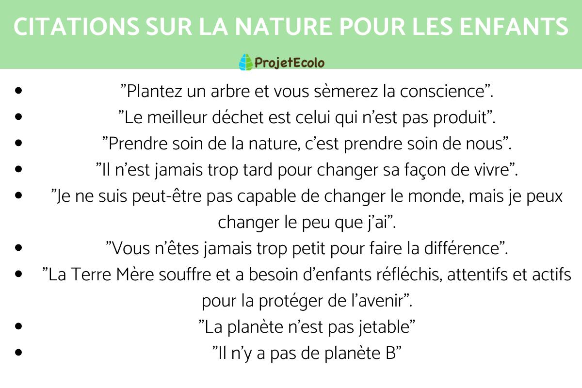 +50 CITATIONS sur la NATURE