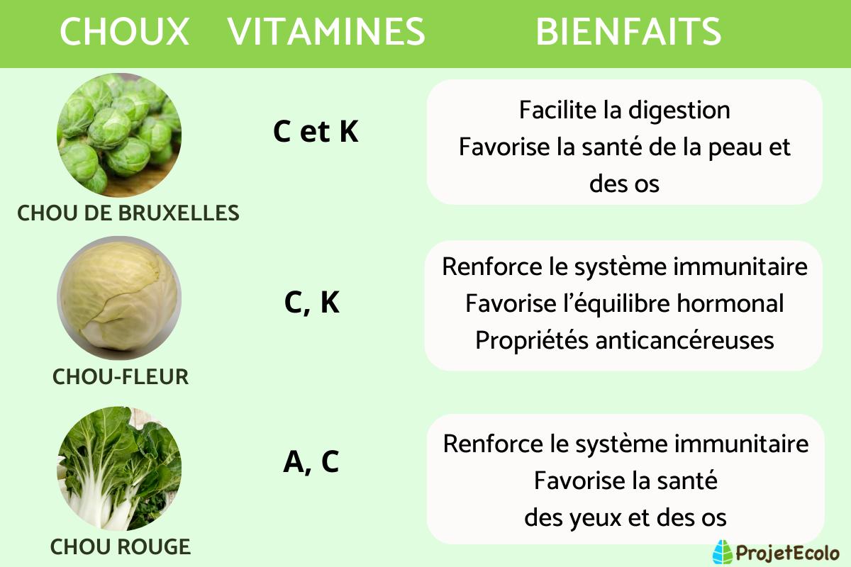 8 BIENFAITS du CHOU - Propriétés et contre-indications