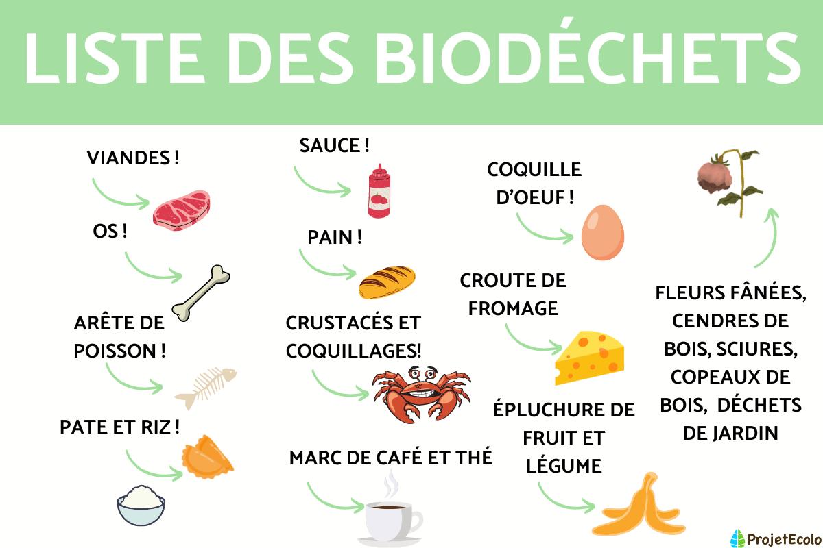 LISTE des BIODÉCHETS - avec SCHÉMA et DÉFINITION