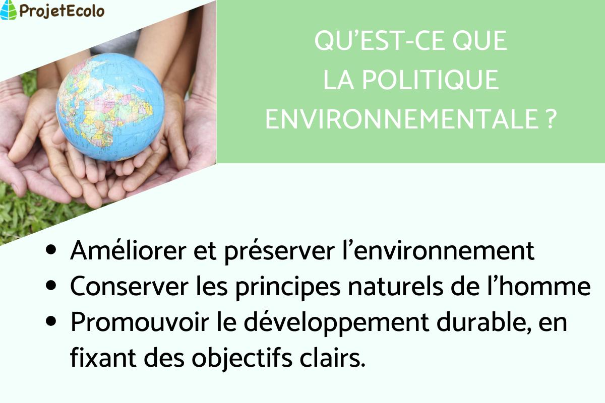 POLITIQUE ENVIRONNEMENTALE : DÉFINITION et EXEMPLES